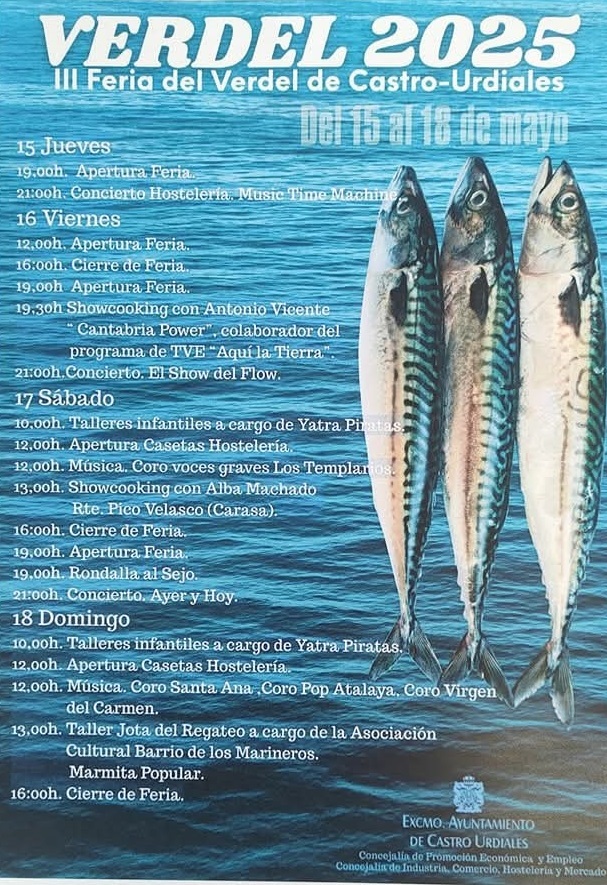 Programa de actividades para la Feria del Verdel 2025 de Castro Urdiales