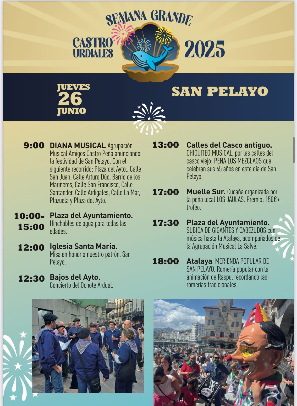 Programa de fiestas de la Semana Grande 2025 de Castro Urdiales